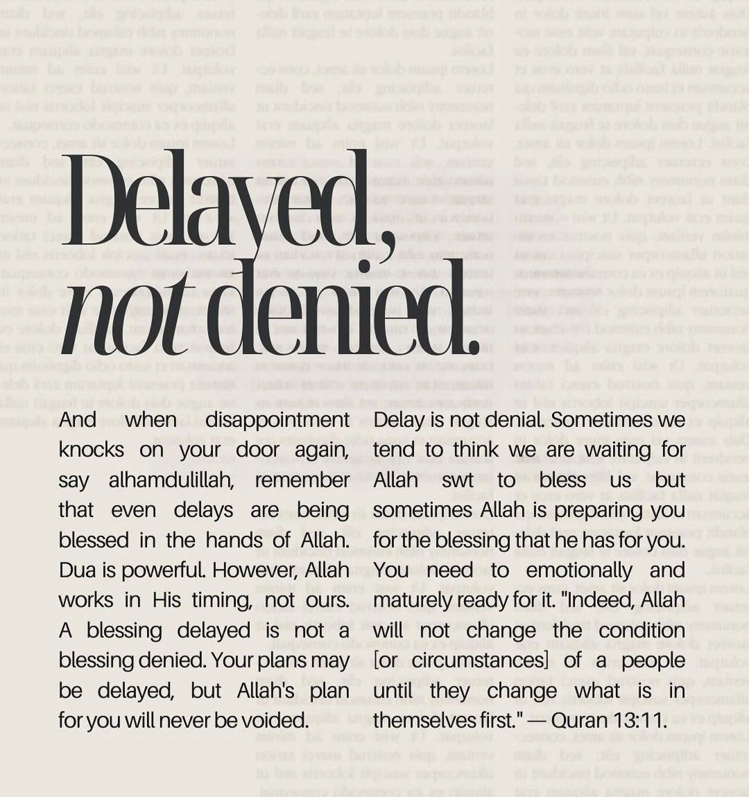 Hijab Fatimah (RPh) on LinkedIn: A blessing delayed is not a blessing ... Hijab Fatimah (RPh) on LinkedIn: A blessing delayed is not a blessing ...