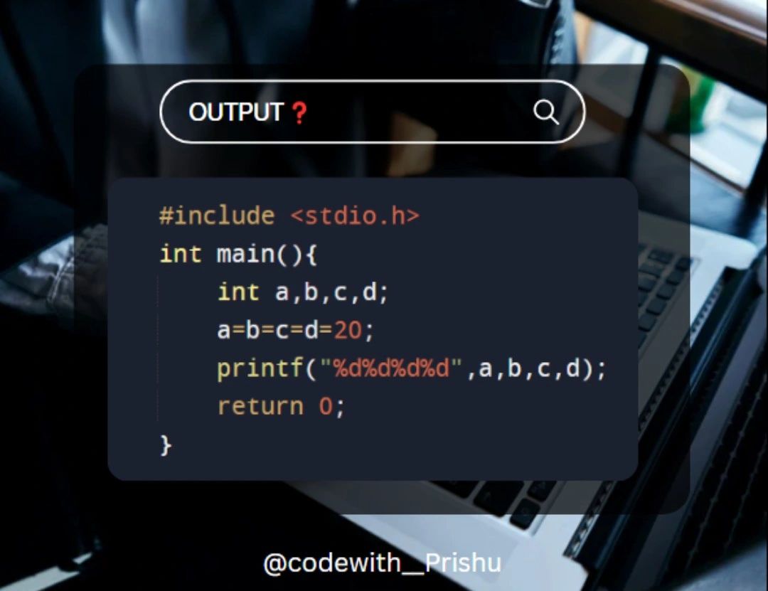 Prishu Gawalia on LinkedIn: #codingquiz #codechallenge #techquiz # ... Prishu Gawalia on LinkedIn: #codingquiz #codechallenge #techquiz # ...