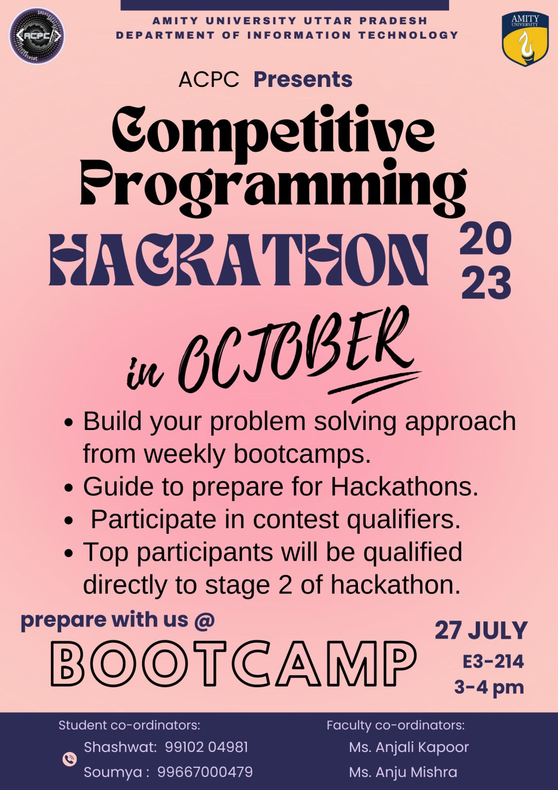 Amity Competitive Programming Club on LinkedIn: 🚀 Sharpen Your Coding ... Amity Competitive Programming Club on LinkedIn: 🚀 Sharpen Your Coding ...