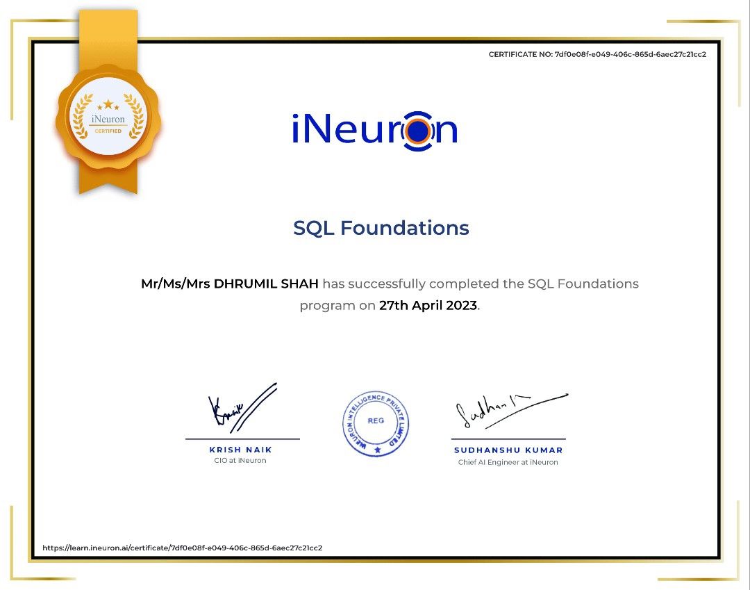 #sql #share #ai | Dhrumil Shah #sql #share #ai | Dhrumil Shah