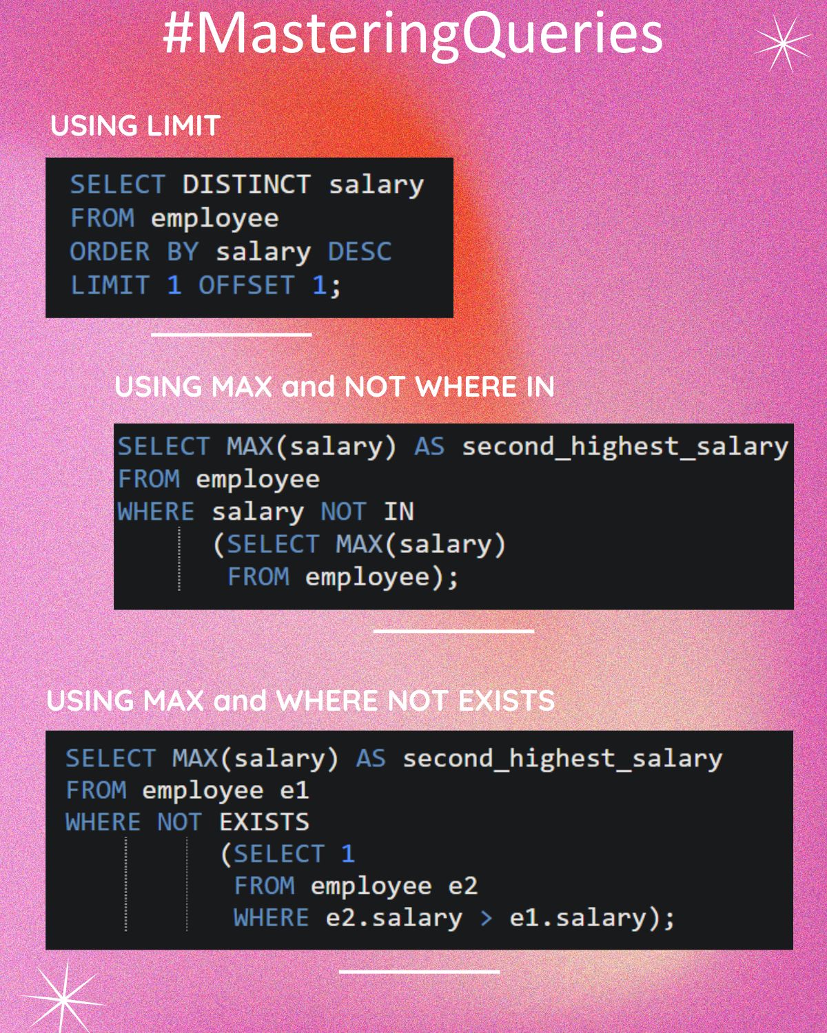 #masteringqueries #masteringqueries #sql #sqlqueries… | Neha Mahajan #masteringqueries #masteringqueries #sql #sqlqueries… | Neha Mahajan