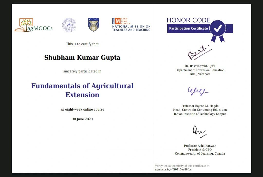 Shubham Kumar Gupta on LinkedIn: #agmoocs Shubham Kumar Gupta on LinkedIn: #agmoocs