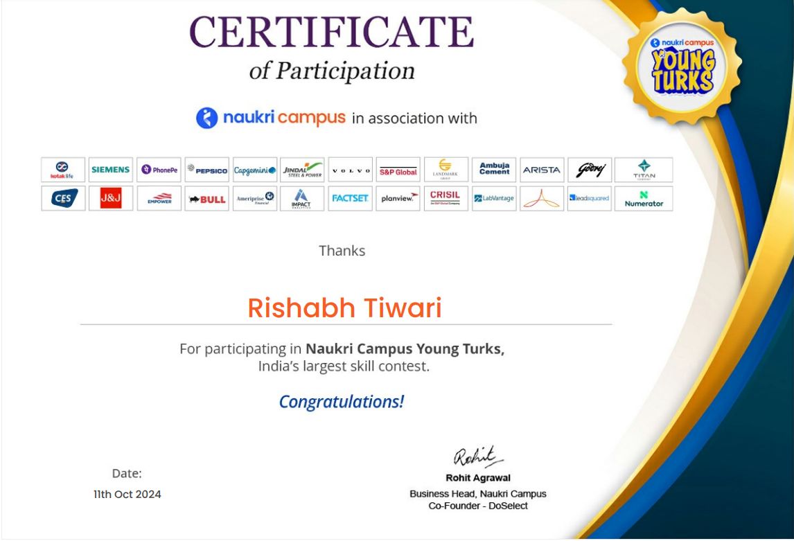 Rishabh Tiwari on LinkedIn: #naukricampusyoungturks #careergrowth # ... Rishabh Tiwari on LinkedIn: #naukricampusyoungturks #careergrowth # ...