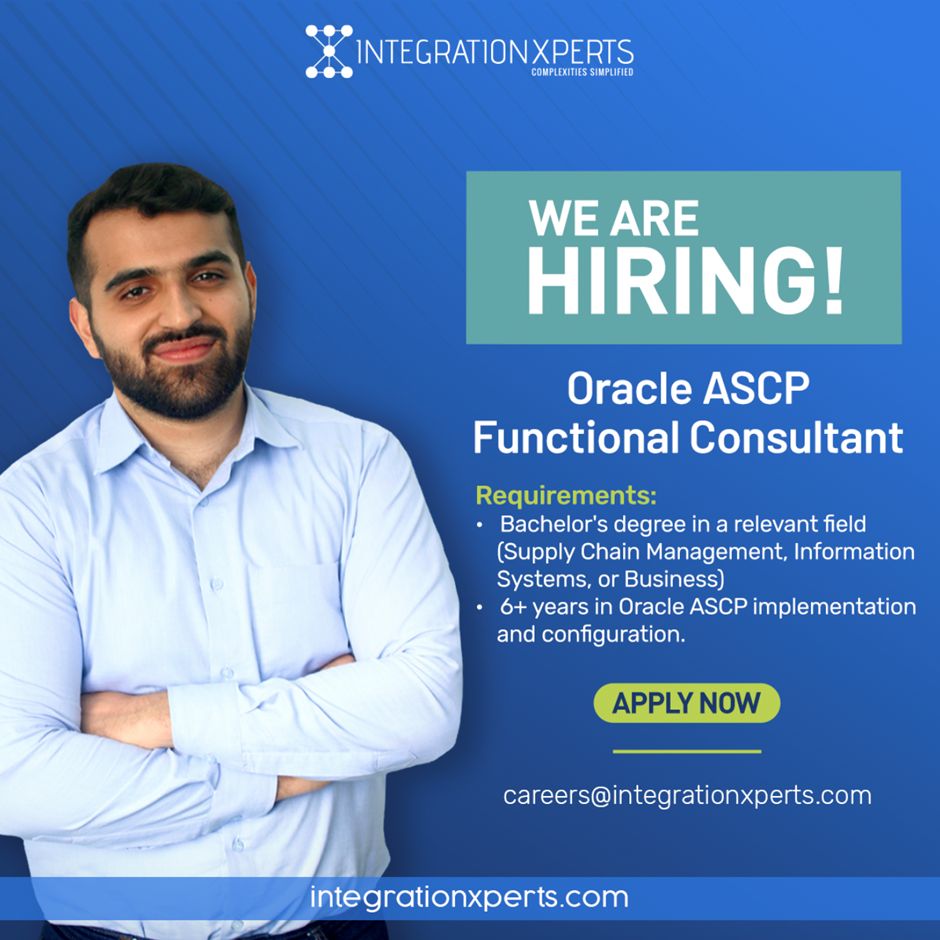 Integration Xperts on LinkedIn: #ix #scm #hiring #applynow #oracle #ebs ... Integration Xperts on LinkedIn: #ix #scm #hiring #applynow #oracle #ebs ...