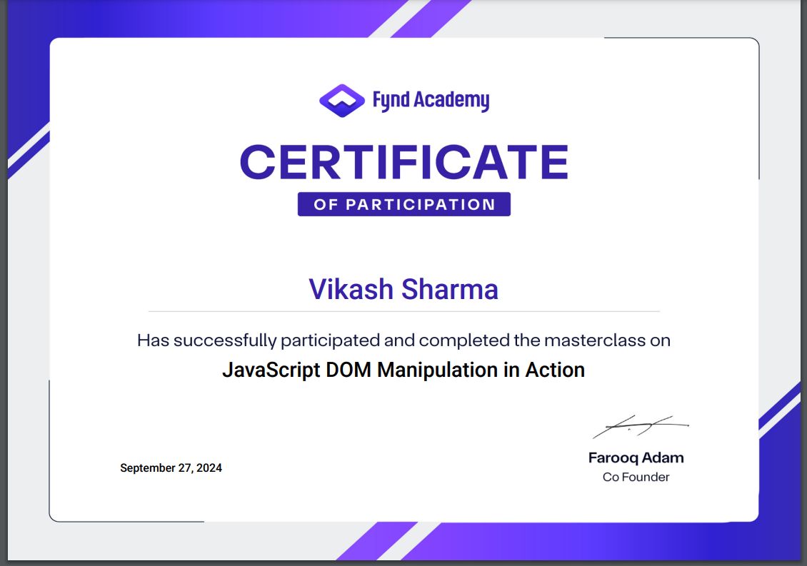 Vikash Sharma on LinkedIn: #javascript #dommanipulation #webdevelopment ... Vikash Sharma on LinkedIn: #javascript #dommanipulation #webdevelopment ...