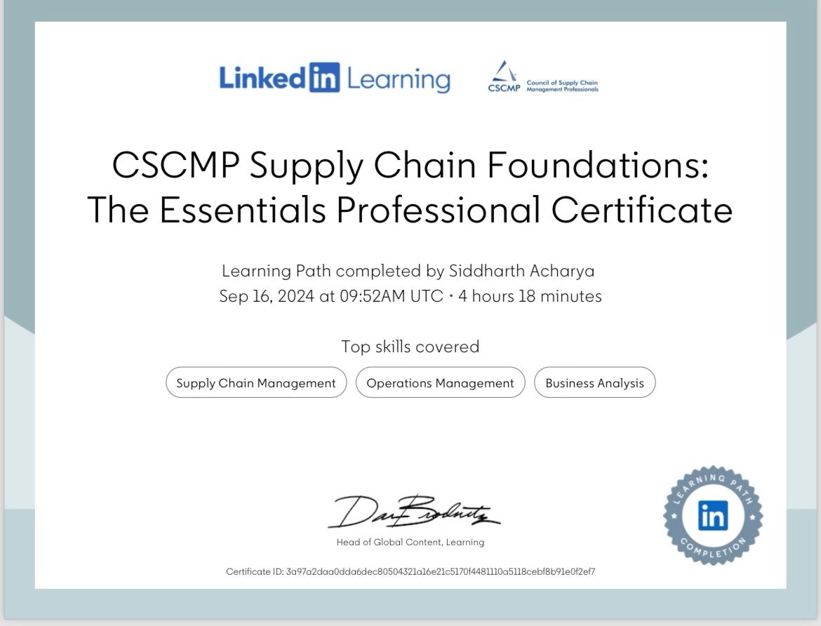 Siddharth Acharya on LinkedIn: I’m happy to share that I’ve obtained a ... Siddharth Acharya on LinkedIn: I’m happy to share that I’ve obtained a ...