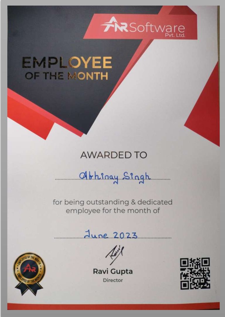 Abhinay Singh on LinkedIn: #employeeofthemonth #gratitude #teamwork # ... Abhinay Singh on LinkedIn: #employeeofthemonth #gratitude #teamwork # ...