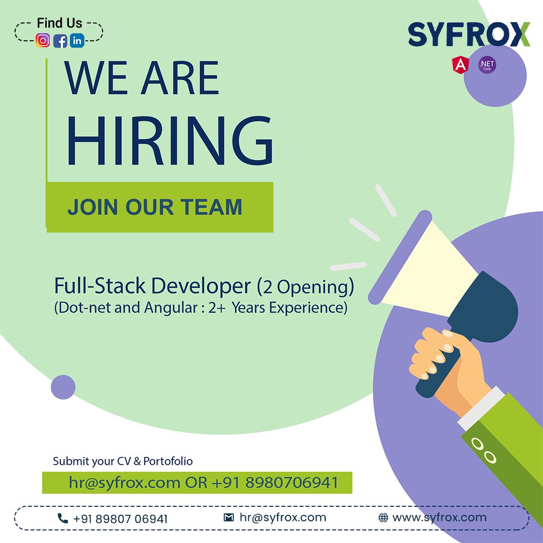 Syfrox IT services and IT consulting on LinkedIn: #hiring #hiring # ... Syfrox IT services and IT consulting on LinkedIn: #hiring #hiring # ...