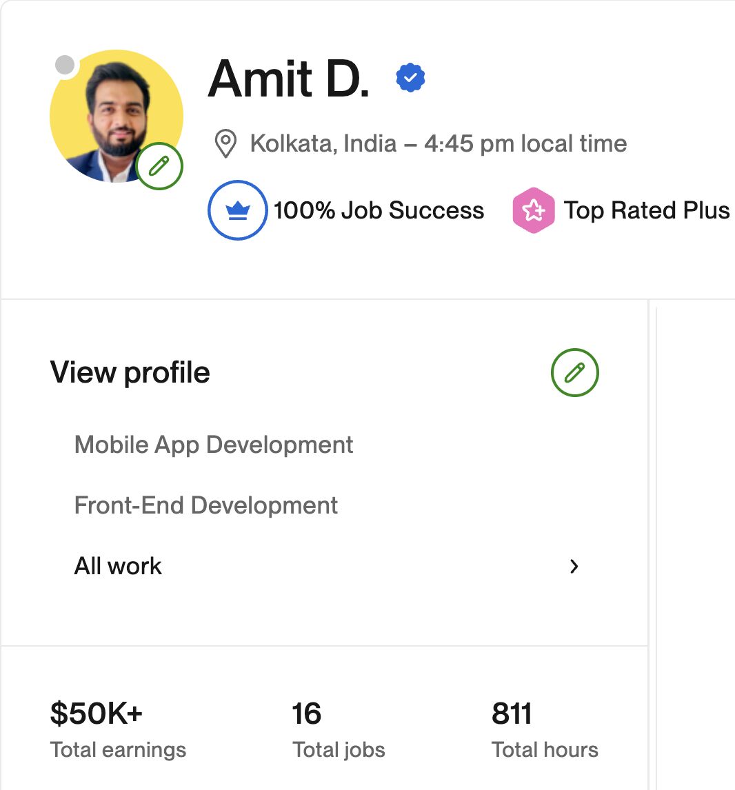 Amit Digga on LinkedIn: #freelancing #upwork #reactjs # ... Amit Digga on LinkedIn: #freelancing #upwork #reactjs # ...