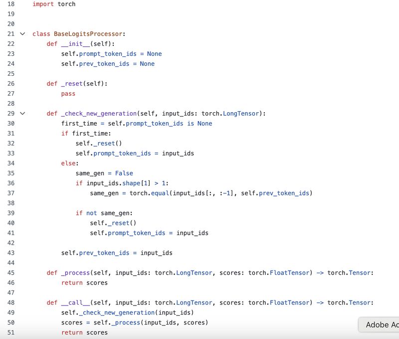 Since transformer API does not support prompt_token_ids for logits ... Since transformer API does not support prompt_token_ids for logits ...