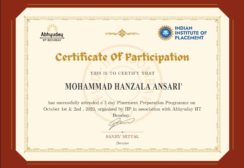 Intensive placement program by iitbombay | Ansari Hanzala posted on the ... Intensive placement program by iitbombay | Ansari Hanzala posted on the ...