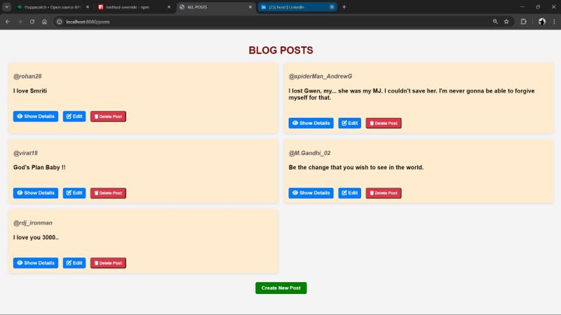 Rohan Kaitake on LinkedIn: 🚀 Backend Development Journey: CRUD ... Rohan Kaitake on LinkedIn: 🚀 Backend Development Journey: CRUD ...