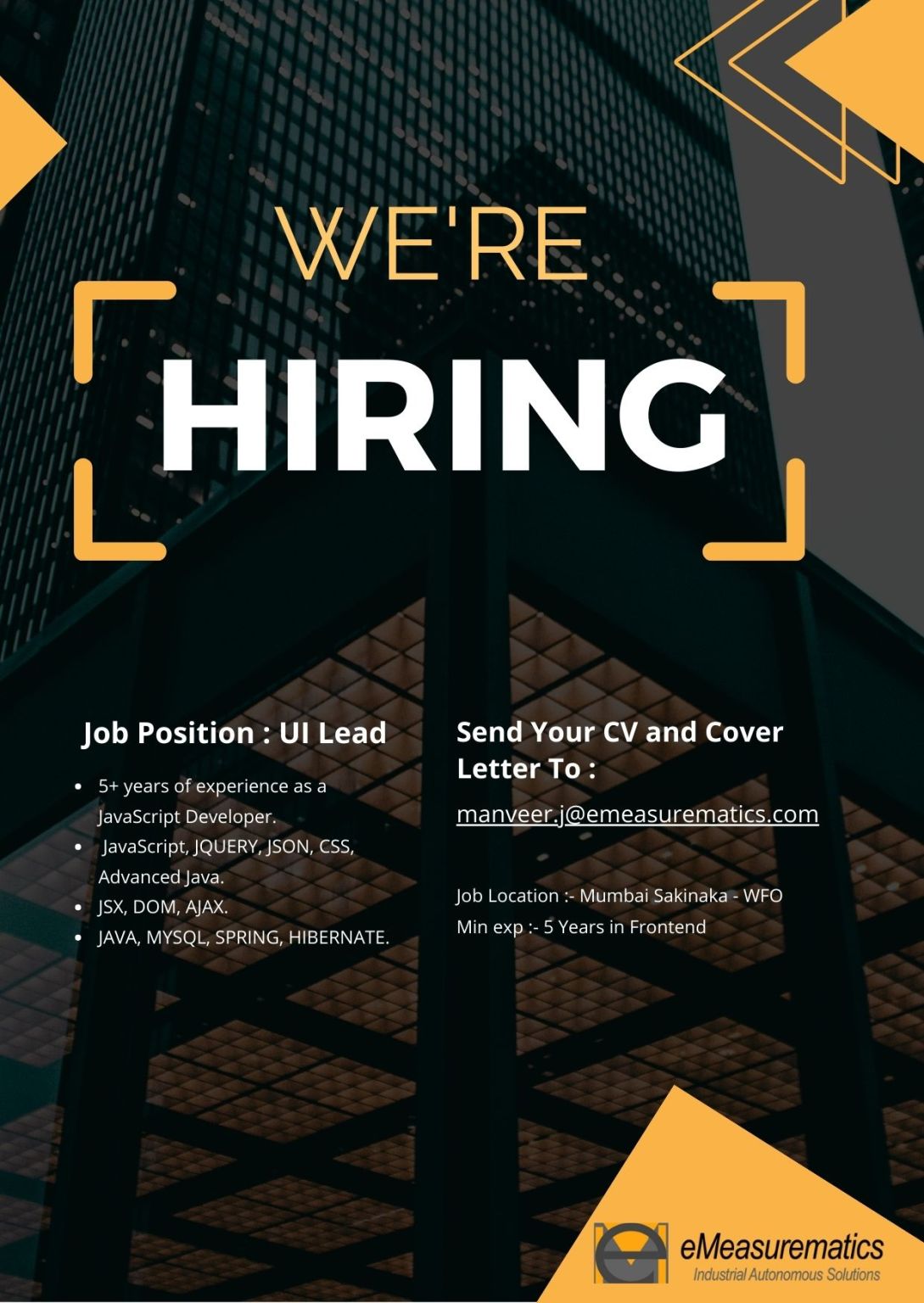 Manveer Jangra on LinkedIn: #hiringimmediately #uilead #javascript # ... Manveer Jangra on LinkedIn: #hiringimmediately #uilead #javascript # ...