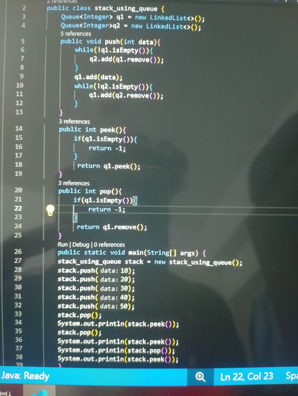 Rahul Panda on LinkedIn: implementation of stack using queue Rahul Panda on LinkedIn: implementation of stack using queue