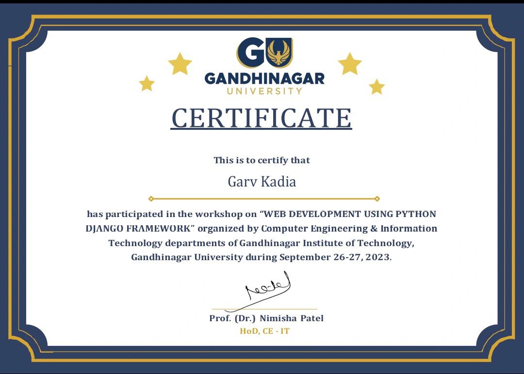 Garv Kadia on LinkedIn: #professionaldevelopment #workshopcertificate # ... Garv Kadia on LinkedIn: #professionaldevelopment #workshopcertificate # ...