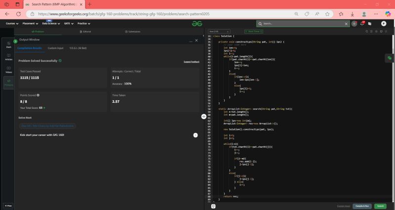 #gfg160 #dsa #kmp #stringalgorithms #java #codingchallenge # ... #gfg160 #dsa #kmp #stringalgorithms #java #codingchallenge # ...