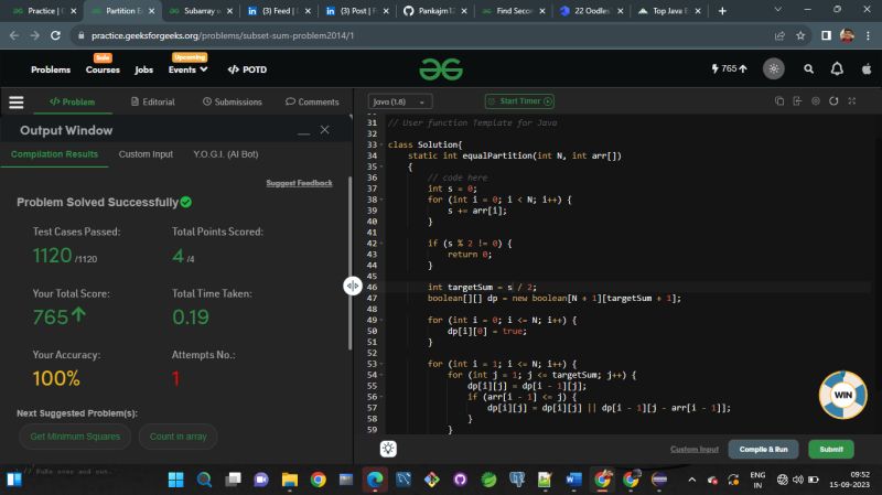 dsa: Partition equal subset sum | Pankaj Kumar Gupta posted on the ... dsa: Partition equal subset sum | Pankaj Kumar Gupta posted on the ...