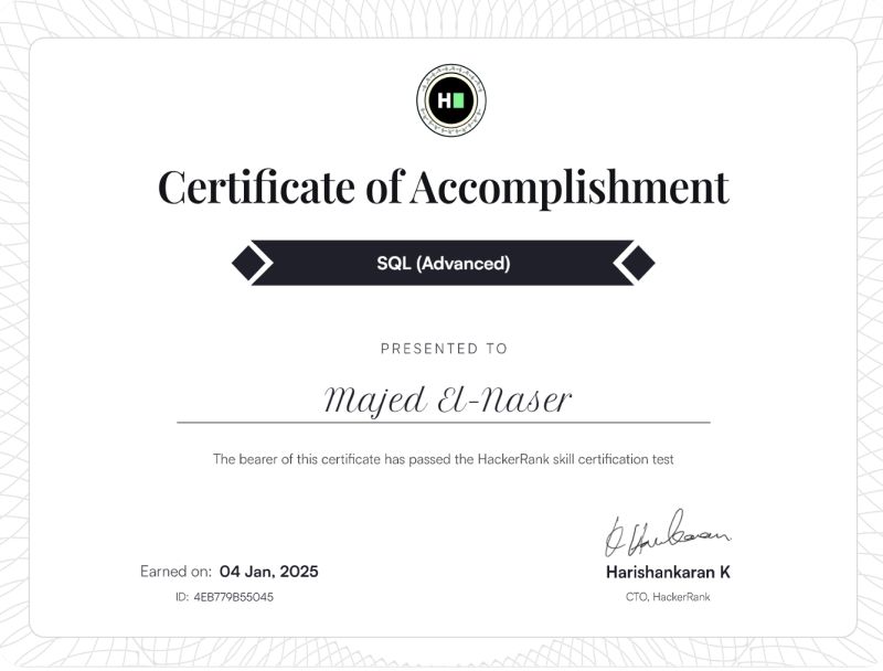 Majed El-Naser on LinkedIn: #sql #dataanalysis #advancedsql #database # ... Majed El-Naser on LinkedIn: #sql #dataanalysis #advancedsql #database # ...