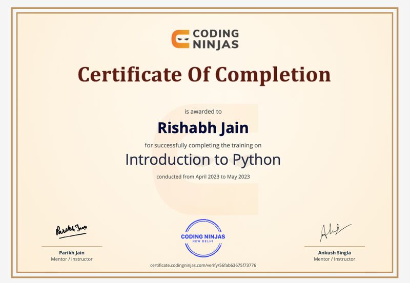 Rishabh Jain on LinkedIn: #pythonprogramming #newskills #codingjourney ... Rishabh Jain on LinkedIn: #pythonprogramming #newskills #codingjourney ...