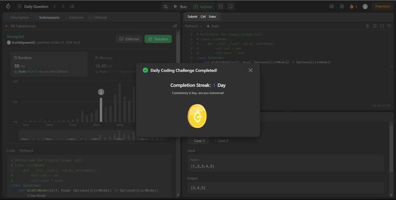 Archit Agrawal on LinkedIn: #100daysofcode #leetcode #codingjourney Archit Agrawal on LinkedIn: #100daysofcode #leetcode #codingjourney