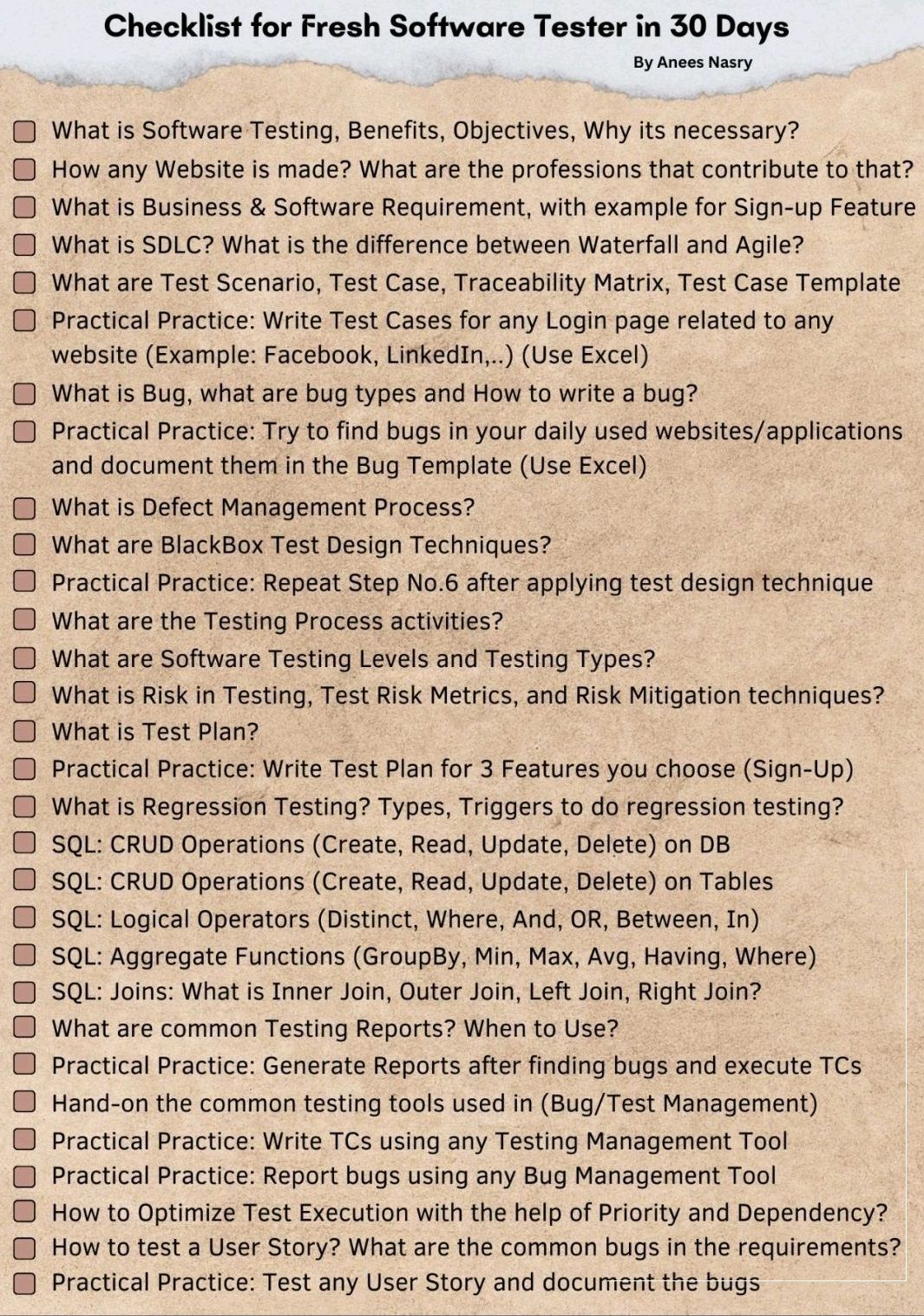 Sadia Zahid on LinkedIn: #checklist #testing #softwaretesting # ... Sadia Zahid on LinkedIn: #checklist #testing #softwaretesting # ...