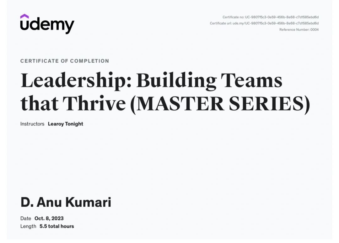 Donipati Anu Kumari on LinkedIn: #certification #professionalgrowth Donipati Anu Kumari on LinkedIn: #certification #professionalgrowth