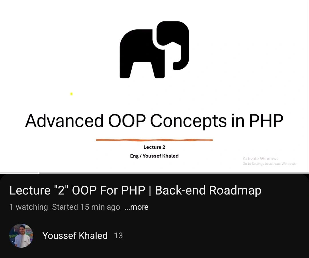 Learn OOP Concepts in PHP with BackendTrek | Youssef Khaled posted on ... Learn OOP Concepts in PHP with BackendTrek | Youssef Khaled posted on ...
