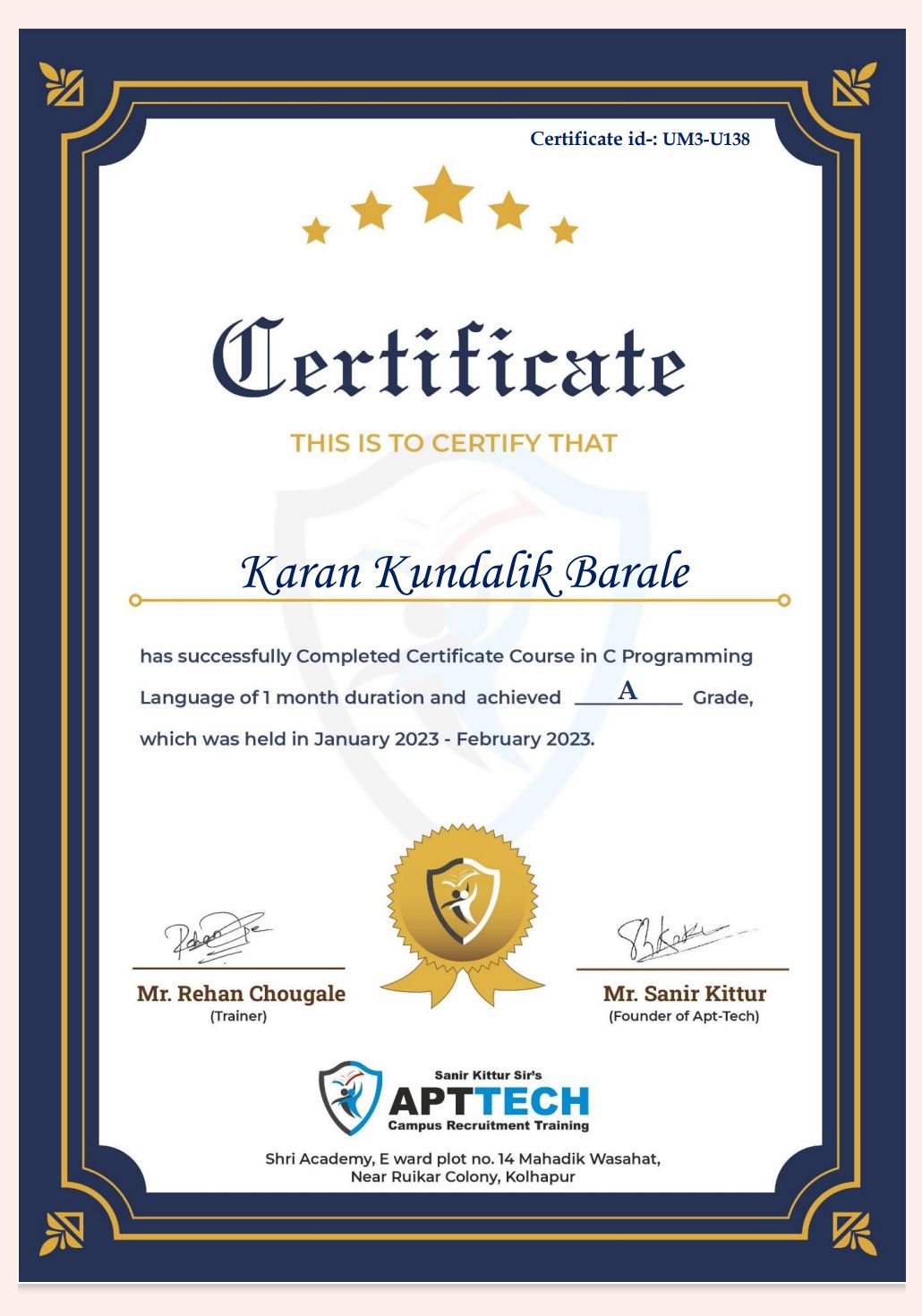 Karan Barale on LinkedIn: #c #cprogramming #certificationachievement # ... Karan Barale on LinkedIn: #c #cprogramming #certificationachievement # ...