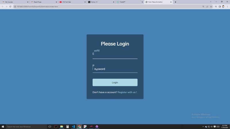 New project: Wave animation form with HTML, CSS, JavaScript | Shivansh ... New project: Wave animation form with HTML, CSS, JavaScript | Shivansh ...