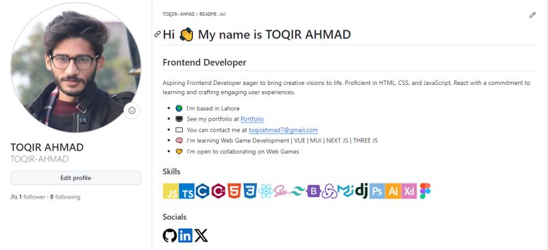 Toqir Ahmad on LinkedIn: #githubfun #frontenddeveloper #profilemedev # ... Toqir Ahmad on LinkedIn: #githubfun #frontenddeveloper #profilemedev # ...