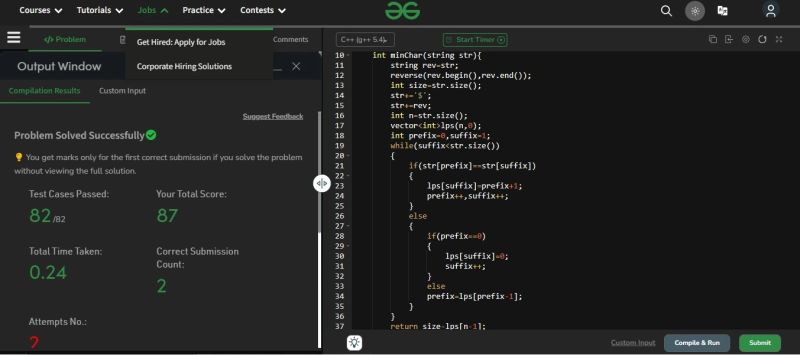 AMAN KUMAR AMAR on LinkedIn: #geeksforgeeks #leetcode #coding #kmp # ... AMAN KUMAR AMAR on LinkedIn: #geeksforgeeks #leetcode #coding #kmp # ...