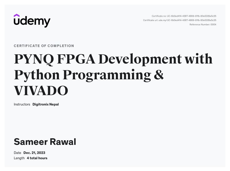Sameer Rawal on LinkedIn: #pynq #fpga #hardwaredevelopment #python # ... Sameer Rawal on LinkedIn: #pynq #fpga #hardwaredevelopment #python # ...