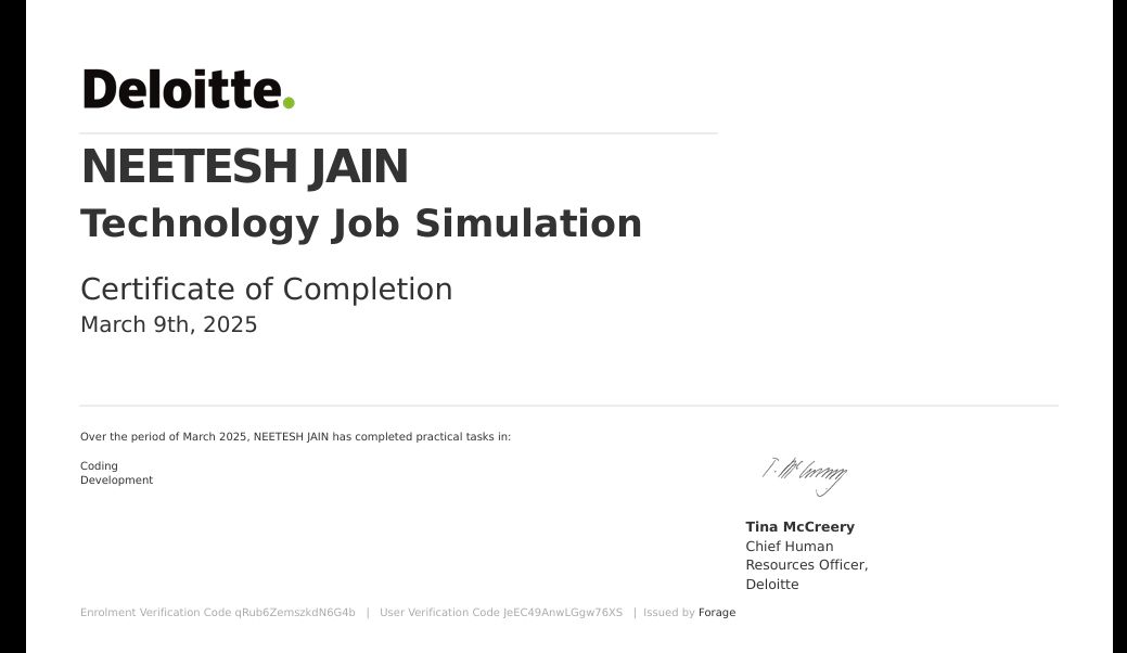 #deloitte #forage #technology #jobsimulation #coding #development ... #deloitte #forage #technology #jobsimulation #coding #development ...