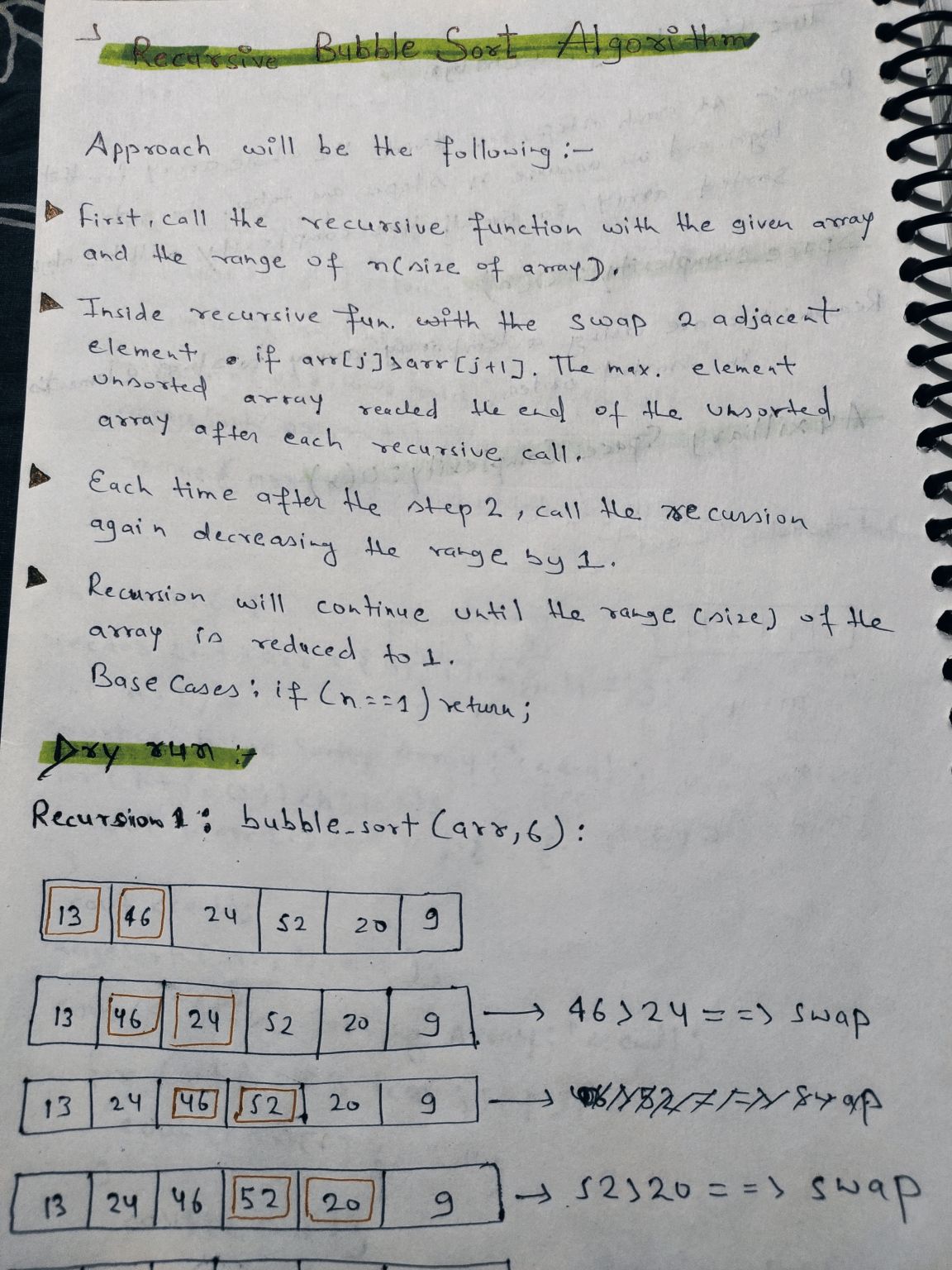 Shreya Singh on LinkedIn: #Day14 🌳Today I learned☀ 👉Recursive bubble ... Shreya Singh on LinkedIn: #Day14 🌳Today I learned☀ 👉Recursive bubble ...