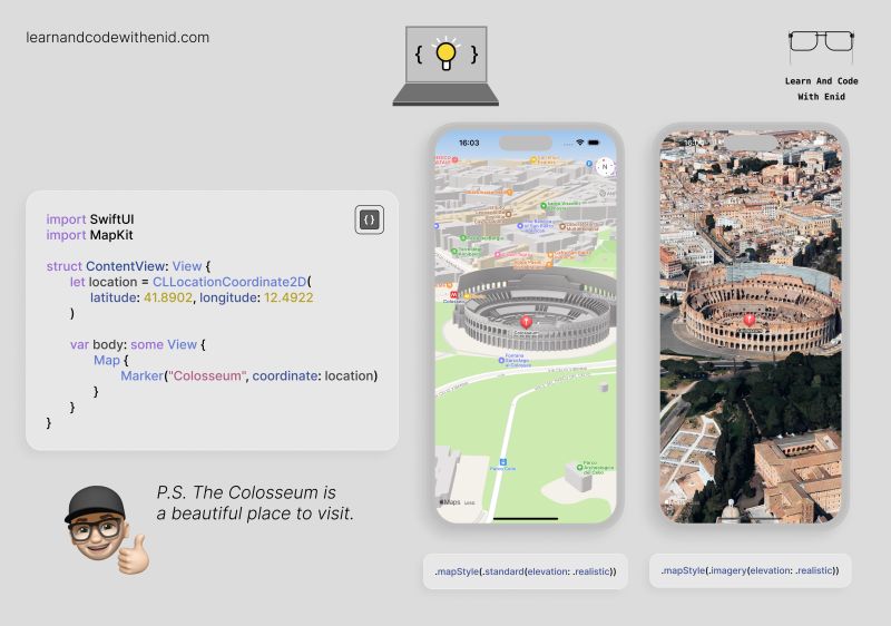 Learn And Code With Enid on LinkedIn: Easily display a map in SwiftUI💡 Learn And Code With Enid on LinkedIn: Easily display a map in SwiftUI💡