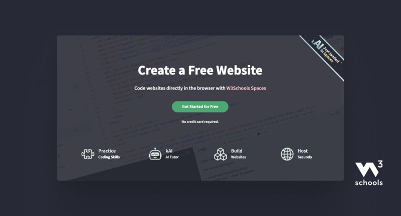 Create a Free Website with W3Schools Spaces 💚 Want to showcase your ... Create a Free Website with W3Schools Spaces 💚 Want to showcase your ...