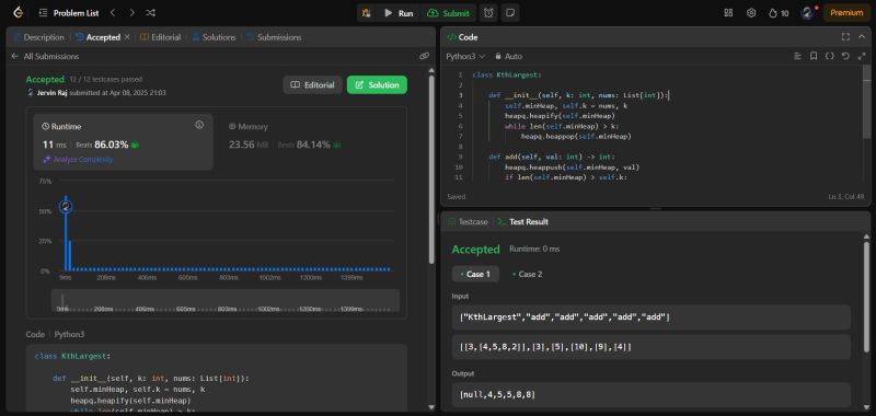#leetcode #100daysofcode #heap #datastructures #kthlargest #python ... #leetcode #100daysofcode #heap #datastructures #kthlargest #python ...