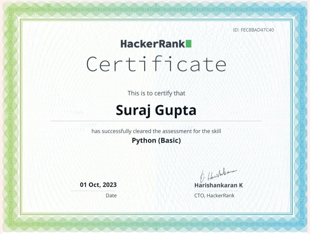 #python #hackerrank | Suraj Gupta #python #hackerrank | Suraj Gupta