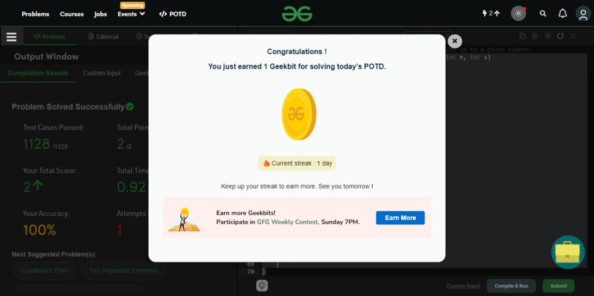 #codinglife #geekforgeeks #problemsolved | Rohit Chauhan #codinglife #geekforgeeks #problemsolved | Rohit Chauhan