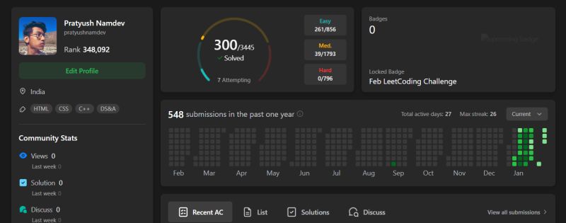 #dsa #leetcode #codingjourney | Pratyush Namdev #dsa #leetcode #codingjourney | Pratyush Namdev