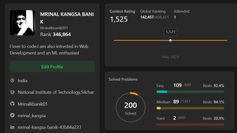 MRINAL KANGSA BANIK on LinkedIn: #leetcode #problemsolving # ... MRINAL KANGSA BANIK on LinkedIn: #leetcode #problemsolving # ...