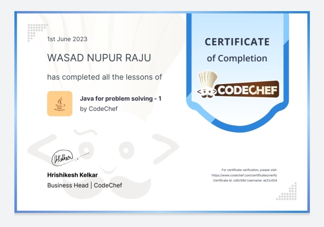 Nupur Wasad on LinkedIn: #coding #codechef #java Nupur Wasad on LinkedIn: #coding #codechef #java