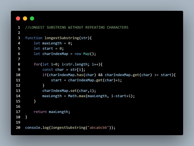 SREERAJ M on LinkedIn: LeetCode Problem LONGEST SUBSTRING WITHOUT ... SREERAJ M on LinkedIn: LeetCode Problem LONGEST SUBSTRING WITHOUT ...