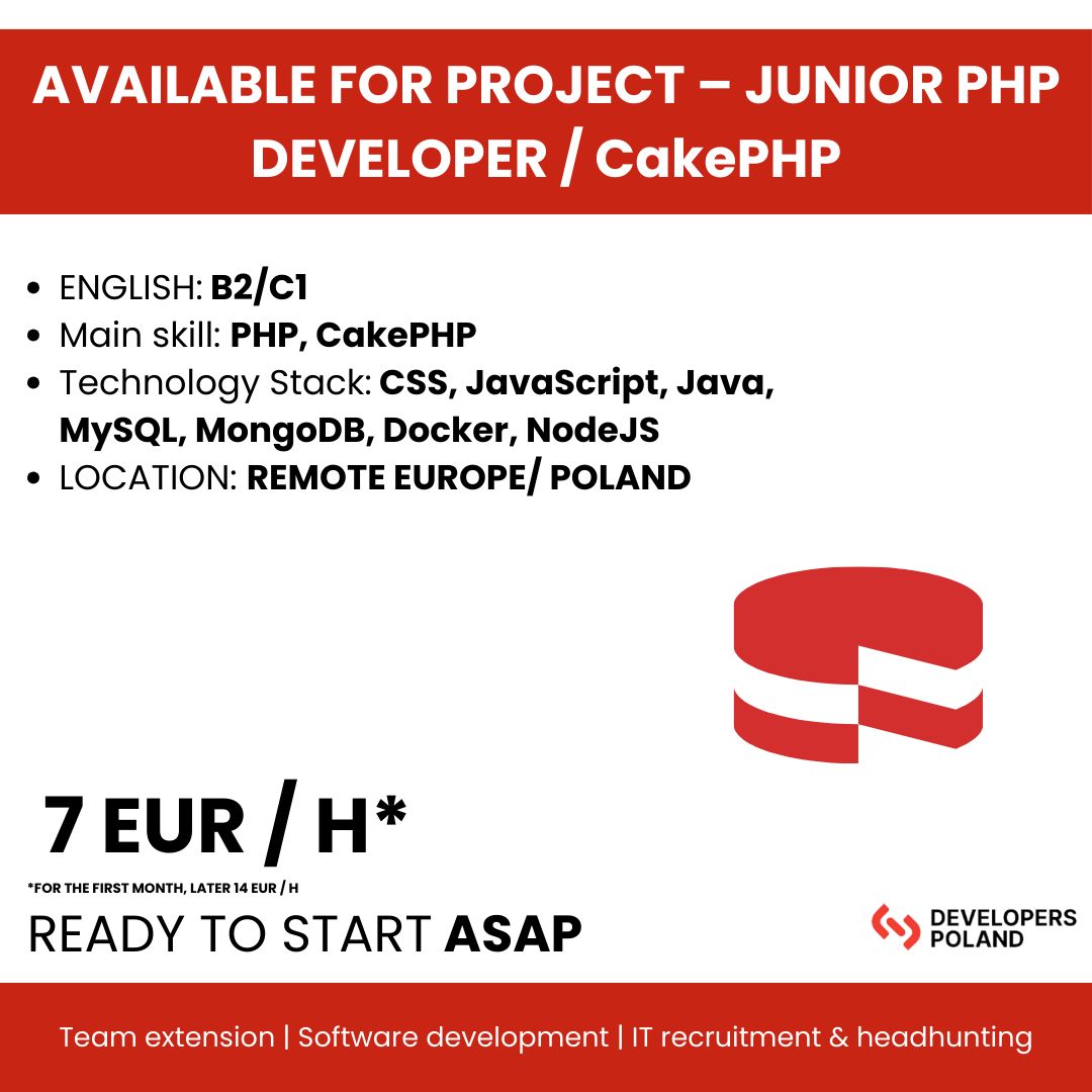 Developers Poland on LinkedIn: 🚀 AVAILABLE FOR PROJECT - JUNIOR PHP ... Developers Poland on LinkedIn: 🚀 AVAILABLE FOR PROJECT - JUNIOR PHP ...