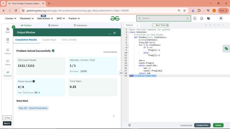 #dsa #codingchallenge #problemsolving #geeksforgeeks #160daysofcode ... #dsa #codingchallenge #problemsolving #geeksforgeeks #160daysofcode ...