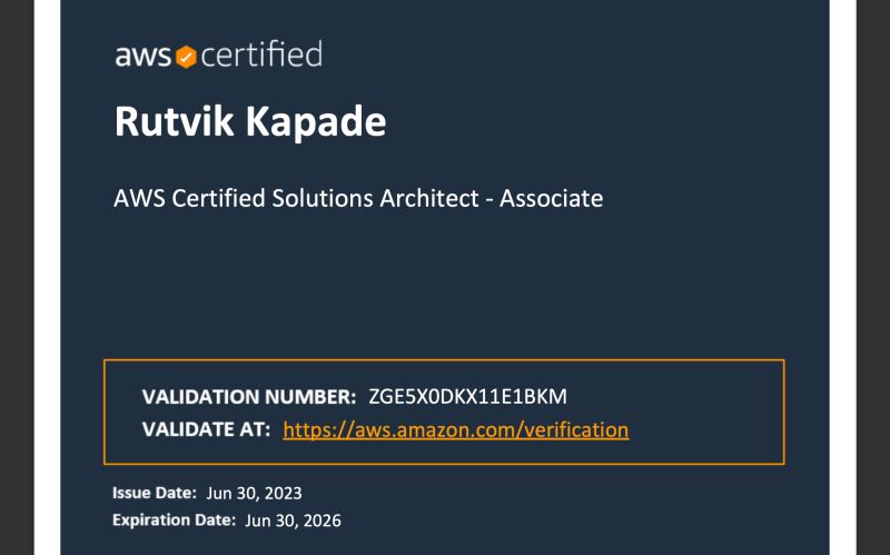 Rutvik Kapade on LinkedIn: #aws Rutvik Kapade on LinkedIn: #aws