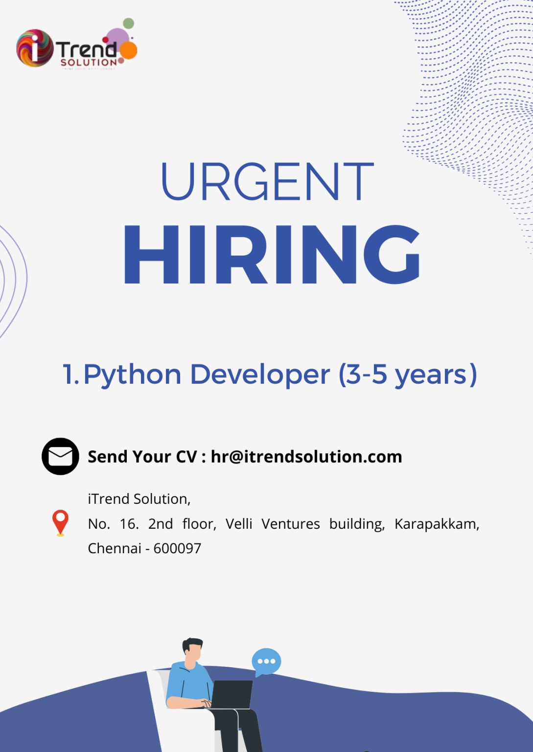 iTrend Solution on LinkedIn: #pythondeveloper #python #pythonjobs # ... iTrend Solution on LinkedIn: #pythondeveloper #python #pythonjobs # ...