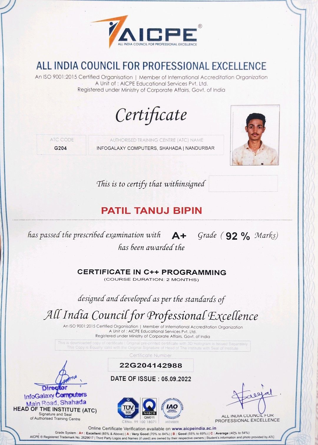 Tanuj Patil on LinkedIn: #cplusplus #aicte #aicpe Tanuj Patil on LinkedIn: #cplusplus #aicte #aicpe