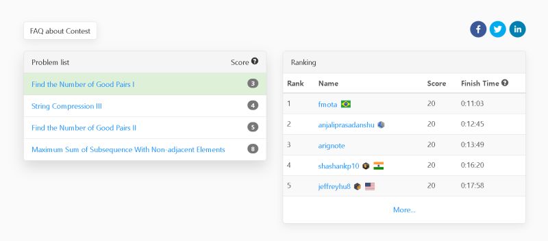 REYNA A.T on LinkedIn: 🚀 Just wrapped up this week's LeetCode Weekly ... REYNA A.T on LinkedIn: 🚀 Just wrapped up this week's LeetCode Weekly ...