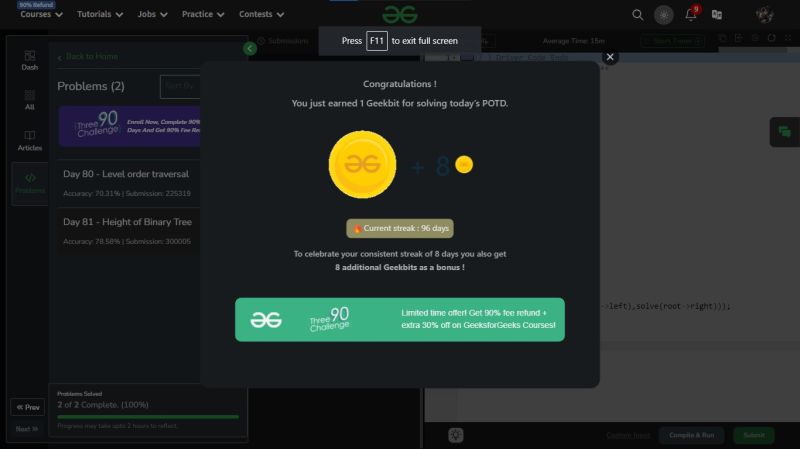 #geekstreak2024 #gfg160 #codingjourney #geekstreak2024 | Priyanshu ... #geekstreak2024 #gfg160 #codingjourney #geekstreak2024 | Priyanshu ...